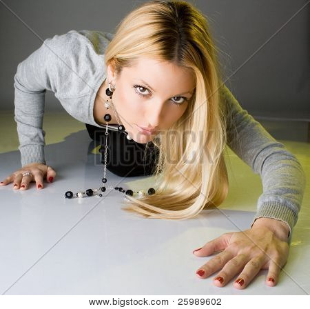 Fashion Woman Crawling Image & Photo (Free Trial) | Bigstock