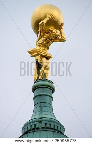 Golden Statue Atlas On Image & Photo (Free Trial) | Bigstock