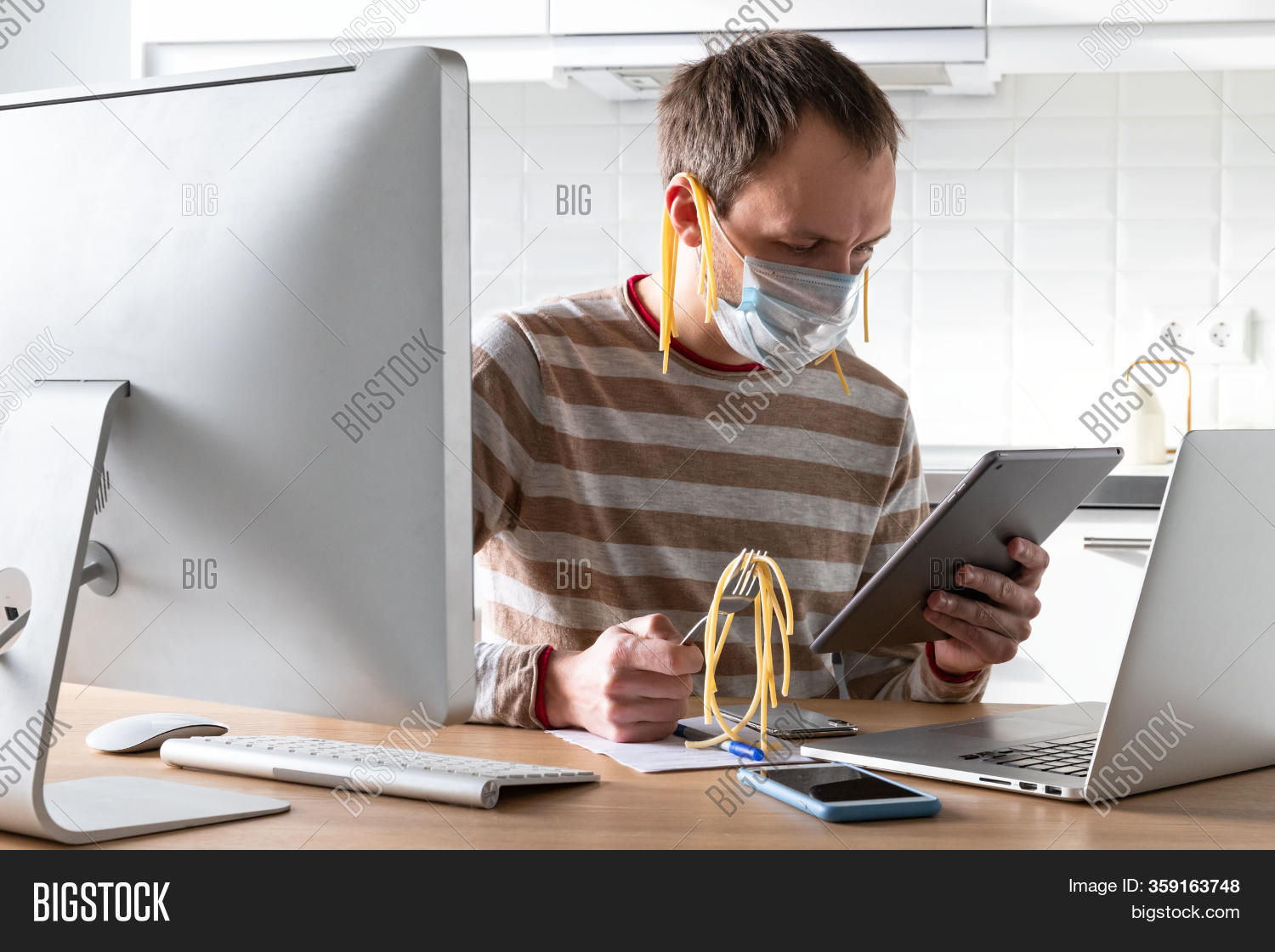Man Face Mask Noodles Image & Photo (Free Trial) | Bigstock