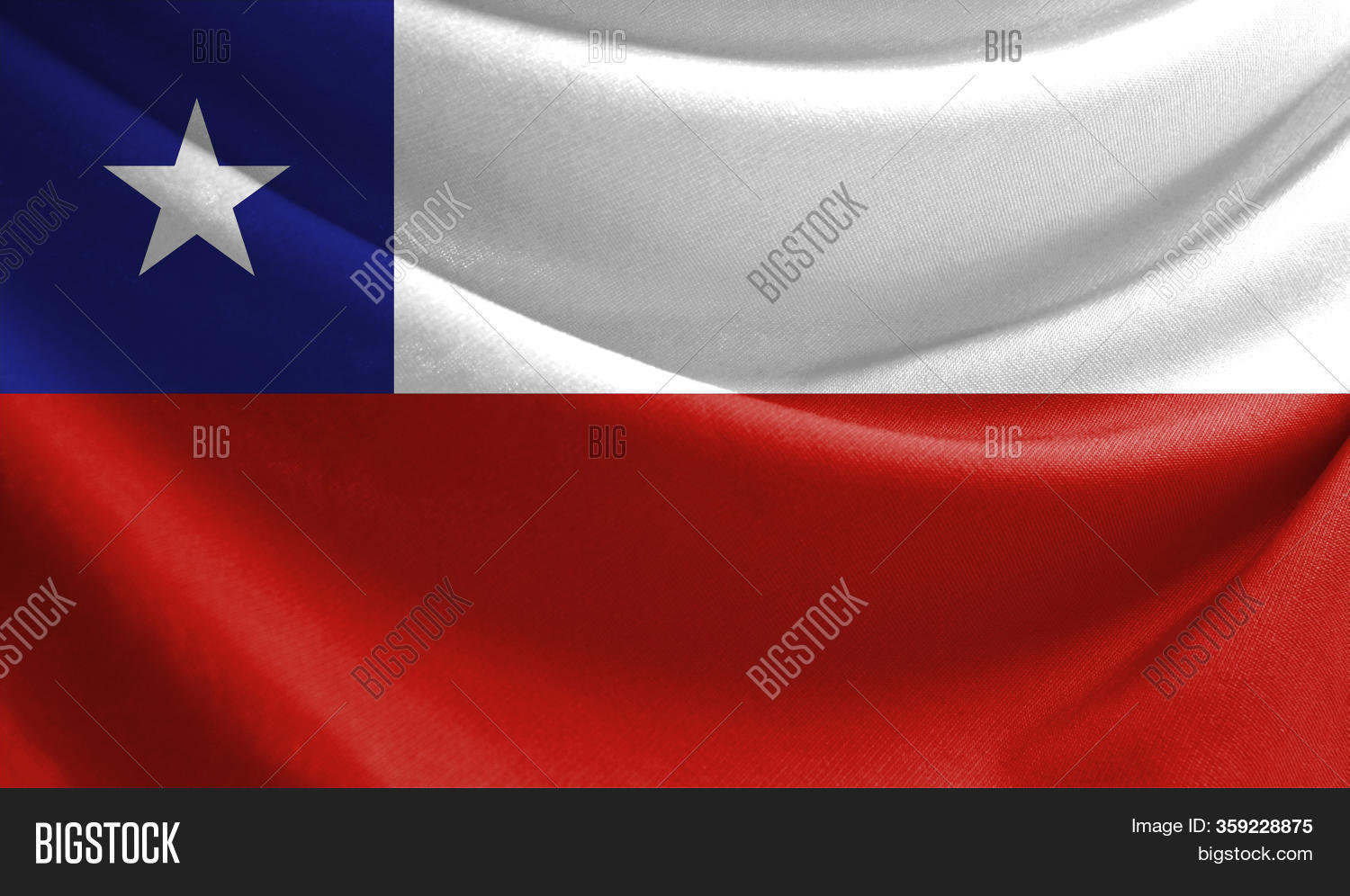 Realistic Flag Chile Image & Photo (Free Trial) | Bigstock