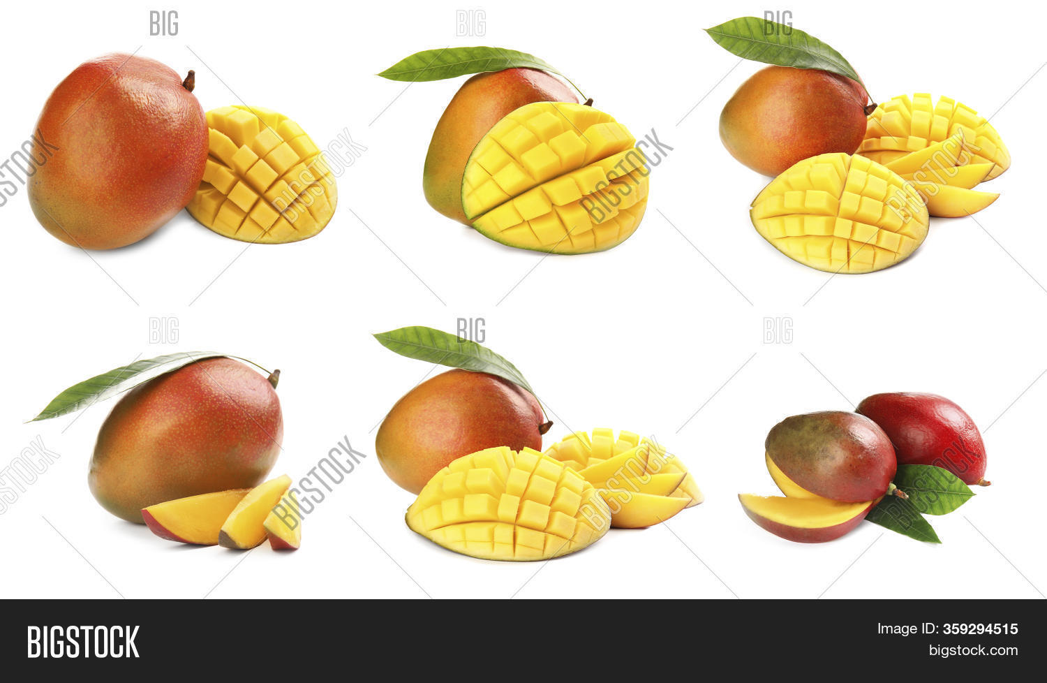 Set Delicious Mangoes Image & Photo (Free Trial) | Bigstock