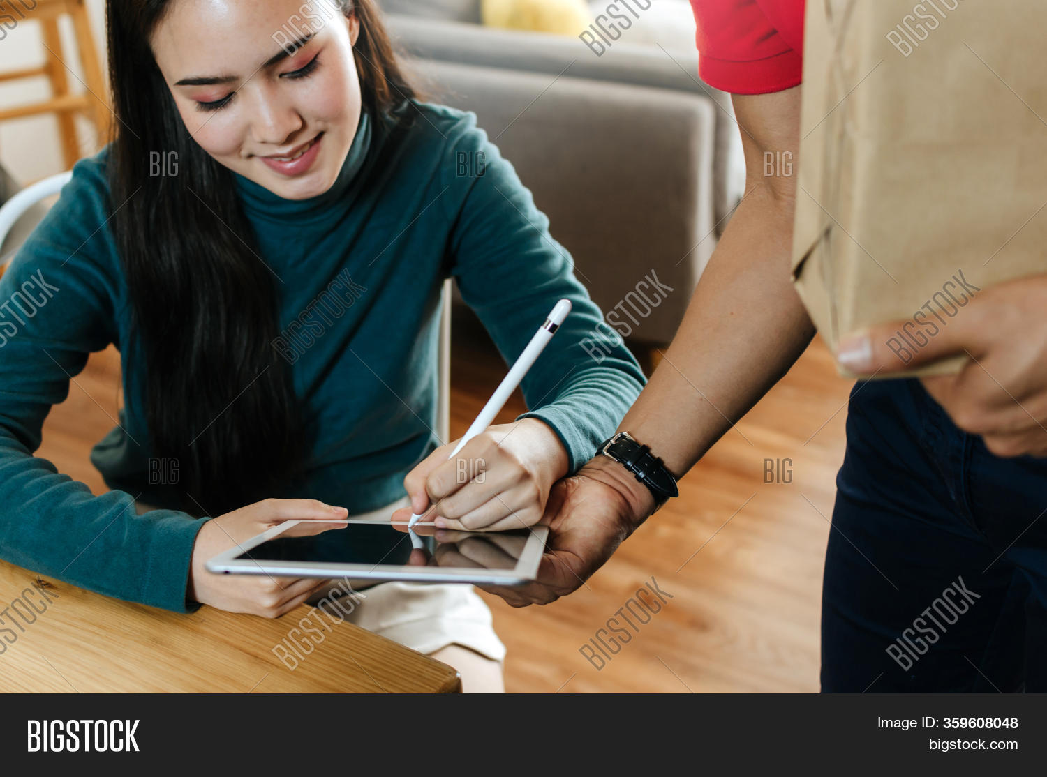 Customer Smiling Using Image & Photo (Free Trial) | Bigstock