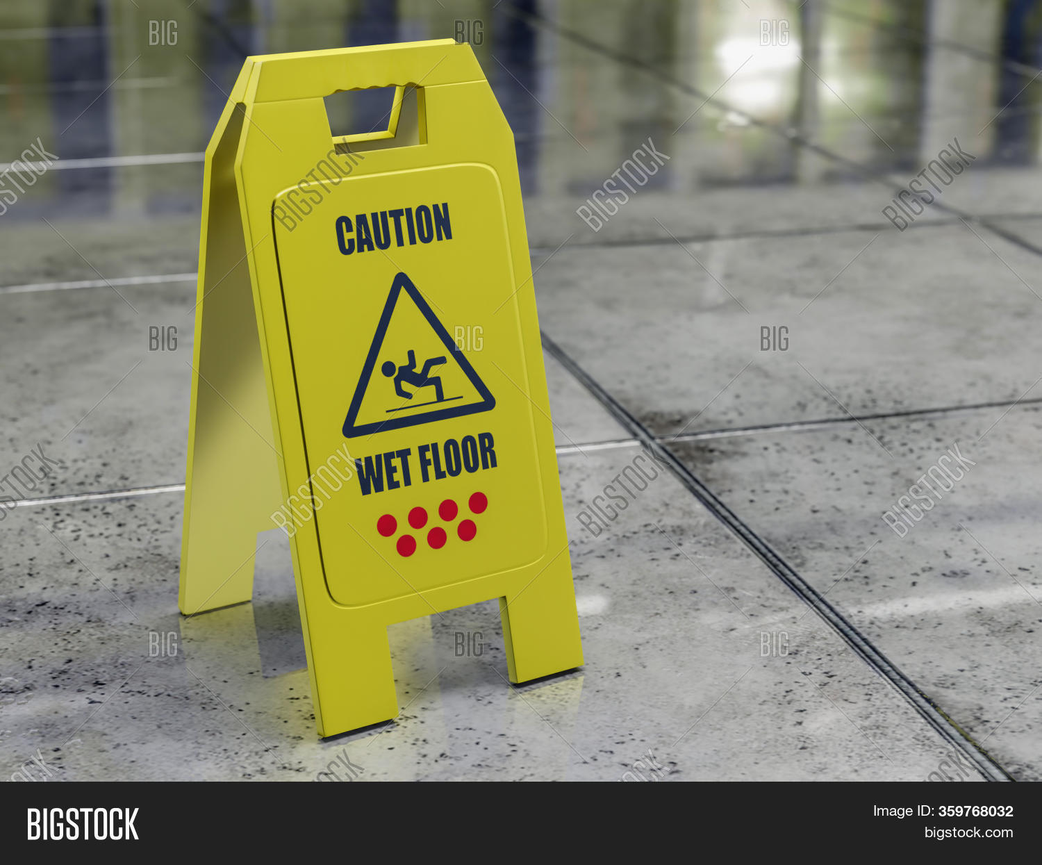 Yellow Wet Floor Image & Photo (Free Trial) | Bigstock
