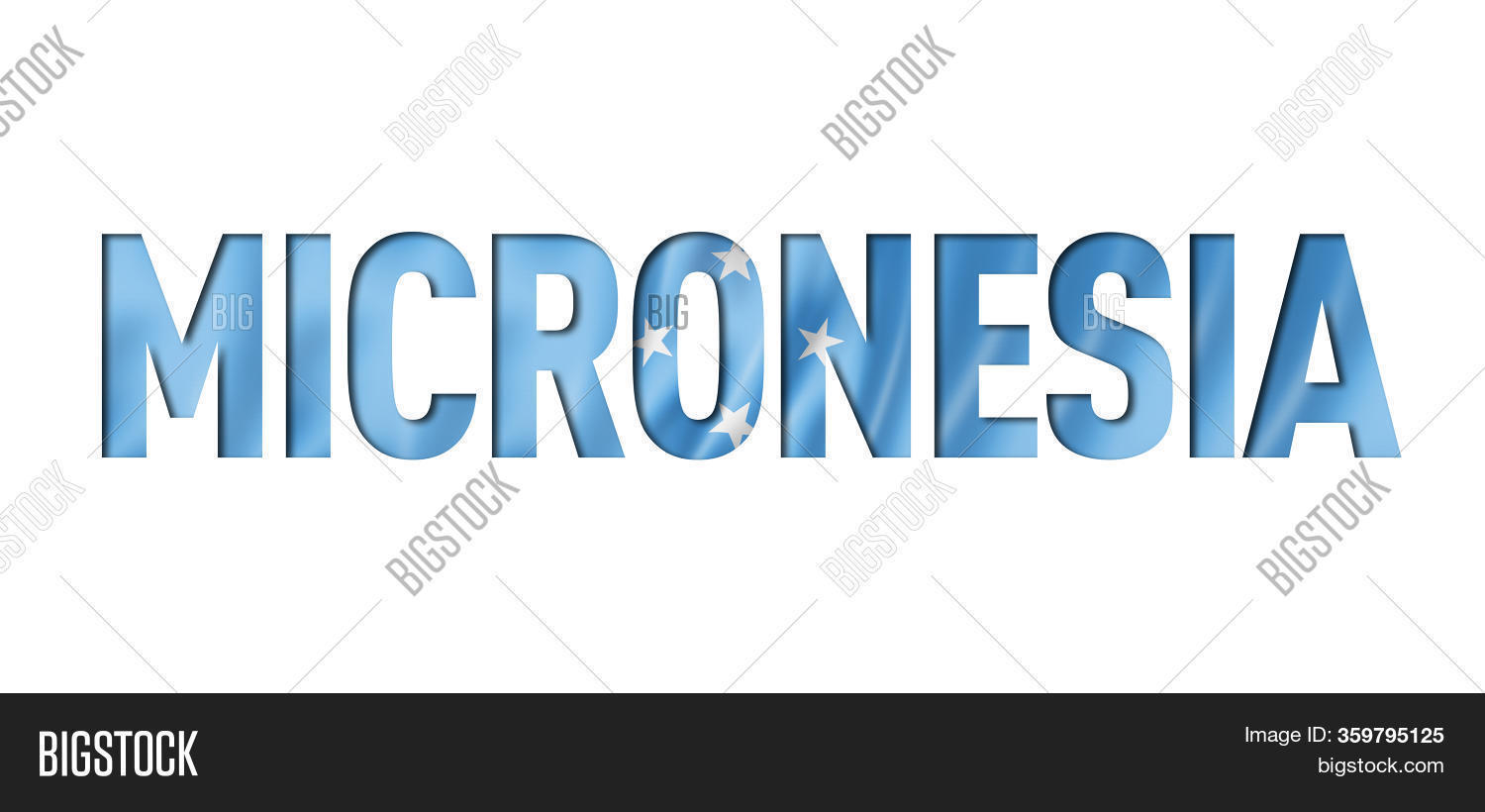 Micronesian Flag Text Image & Photo (Free Trial) | Bigstock