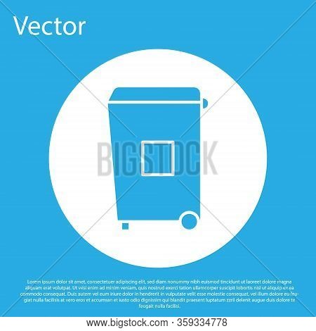 Blue Trash Can Icon Vector & Photo (Free Trial) | Bigstock