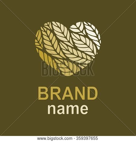 Gold Heart Logo Vector & Photo (Free Trial) | Bigstock