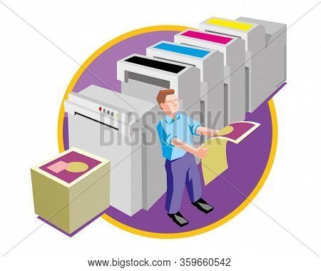 Offset Printer Work Vector & Photo (Free Trial) | Bigstock