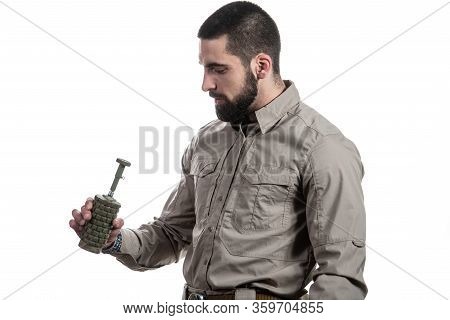 Young Man Holding Bomb Image & Photo (Free Trial) | Bigstock