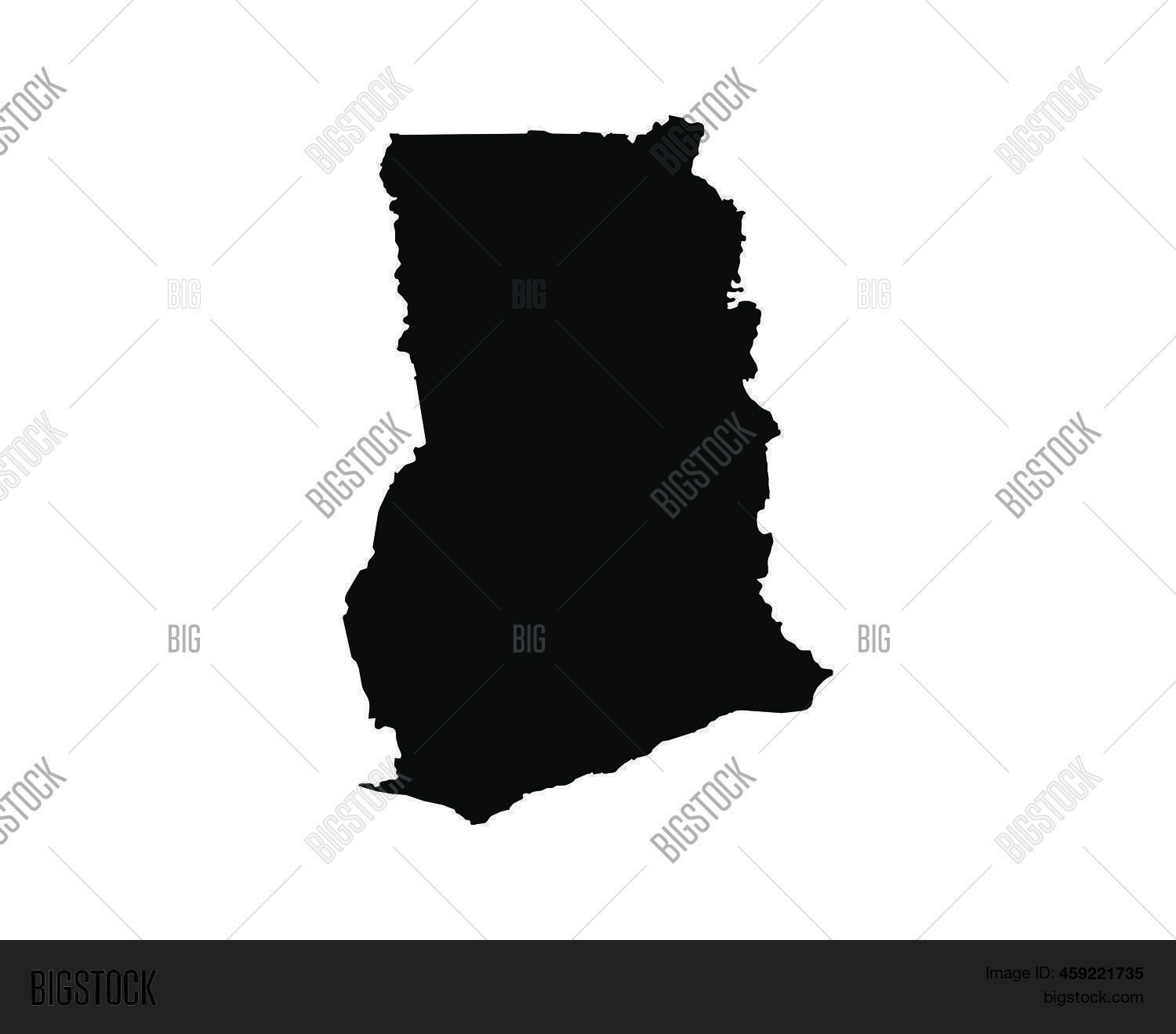 Ghana Map. Ghanaian Vector & Photo (Free Trial) | Bigstock