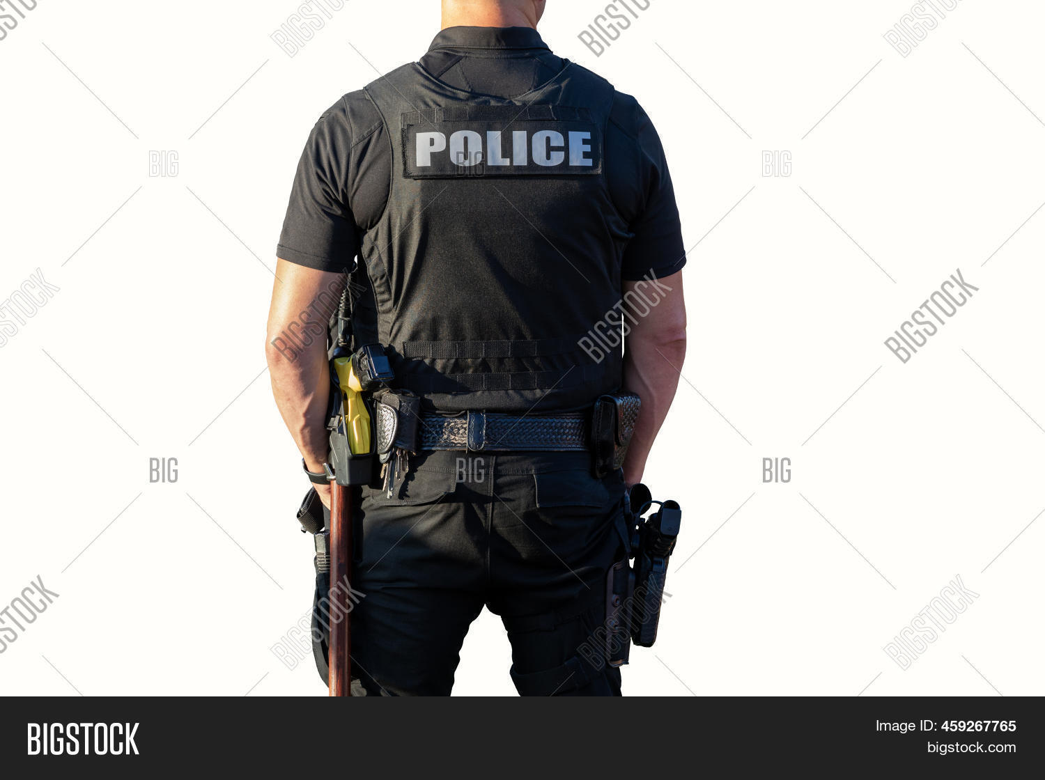 Police Officer With Gun