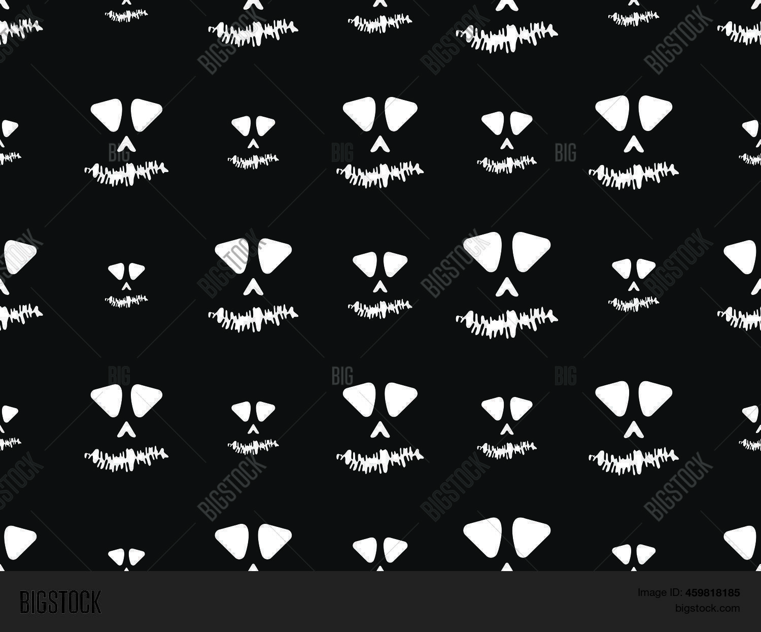 Scary Face Seamless Vector & Photo (Free Trial) | Bigstock
