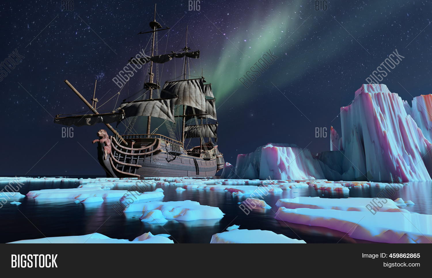 Old Dutch Ship Ice Image & Photo (Free Trial) | Bigstock