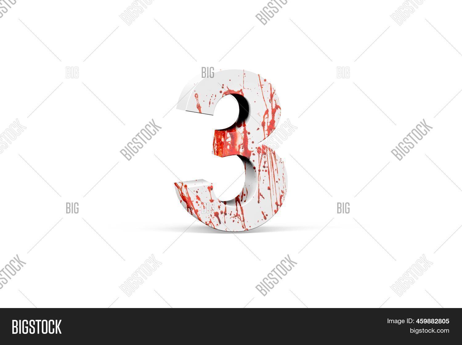 Bloody Digit 3 - Three Image & Photo (Free Trial) | Bigstock
