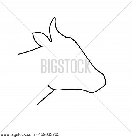Cow Head. Linear Vector & Photo (Free Trial) | Bigstock