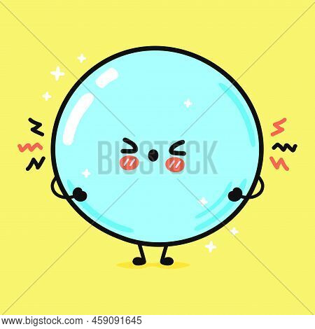 Cute Sad Soap Bubble Vector & Photo (Free Trial) | Bigstock
