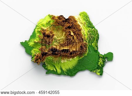 Romania Map Shaded Image & Photo (Free Trial) | Bigstock