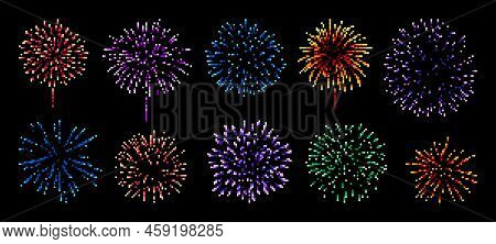 Pixel Art Firework Vector & Photo (Free Trial) | Bigstock