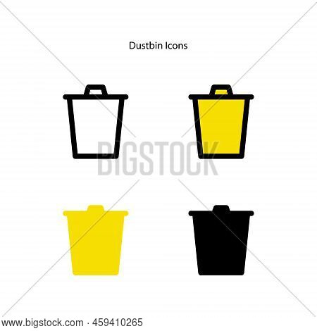 Dustbin Icons Vector & Photo (Free Trial) | Bigstock