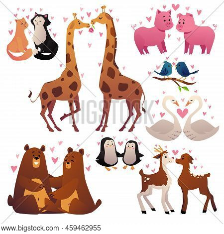 Cute Animal Couples Vector & Photo (Free Trial) | Bigstock