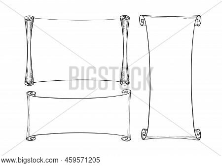 Outline Scroll Set. Vector & Photo (Free Trial) | Bigstock