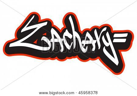 Zachary Graffiti Font Vector & Photo (Free Trial) | Bigstock
