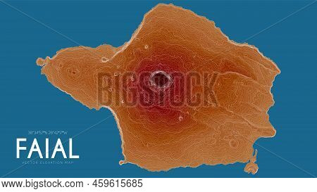 Topographic Map Faial Vector & Photo (Free Trial) | Bigstock