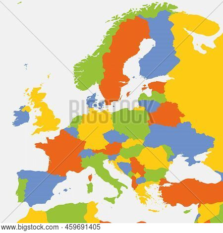 Europe Blank Map. Vector & Photo (Free Trial) | Bigstock