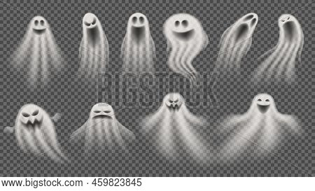 Set Realistic Ghosts Vector & Photo (Free Trial) | Bigstock