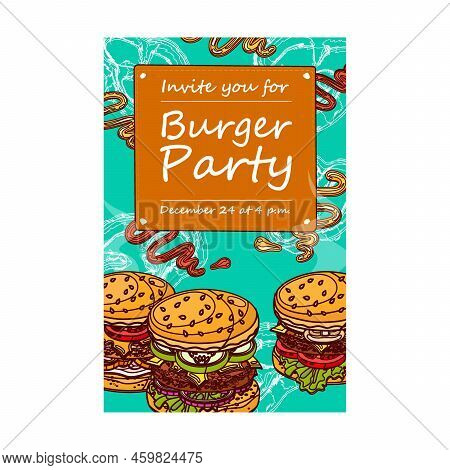Burger Party Vector & Photo (Free Trial) | Bigstock