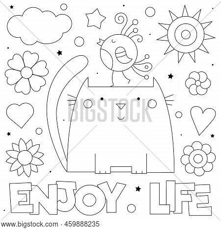 Enjoy Life. Coloring Vector & Photo (Free Trial) | Bigstock