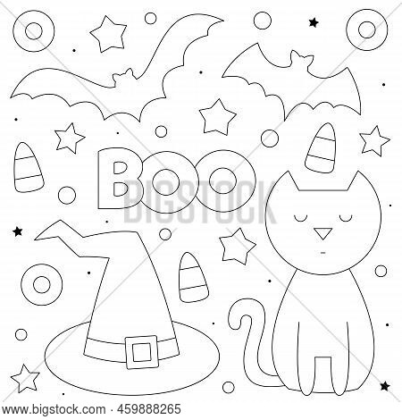 Boo. Coloring Page. Vector & Photo (Free Trial) | Bigstock