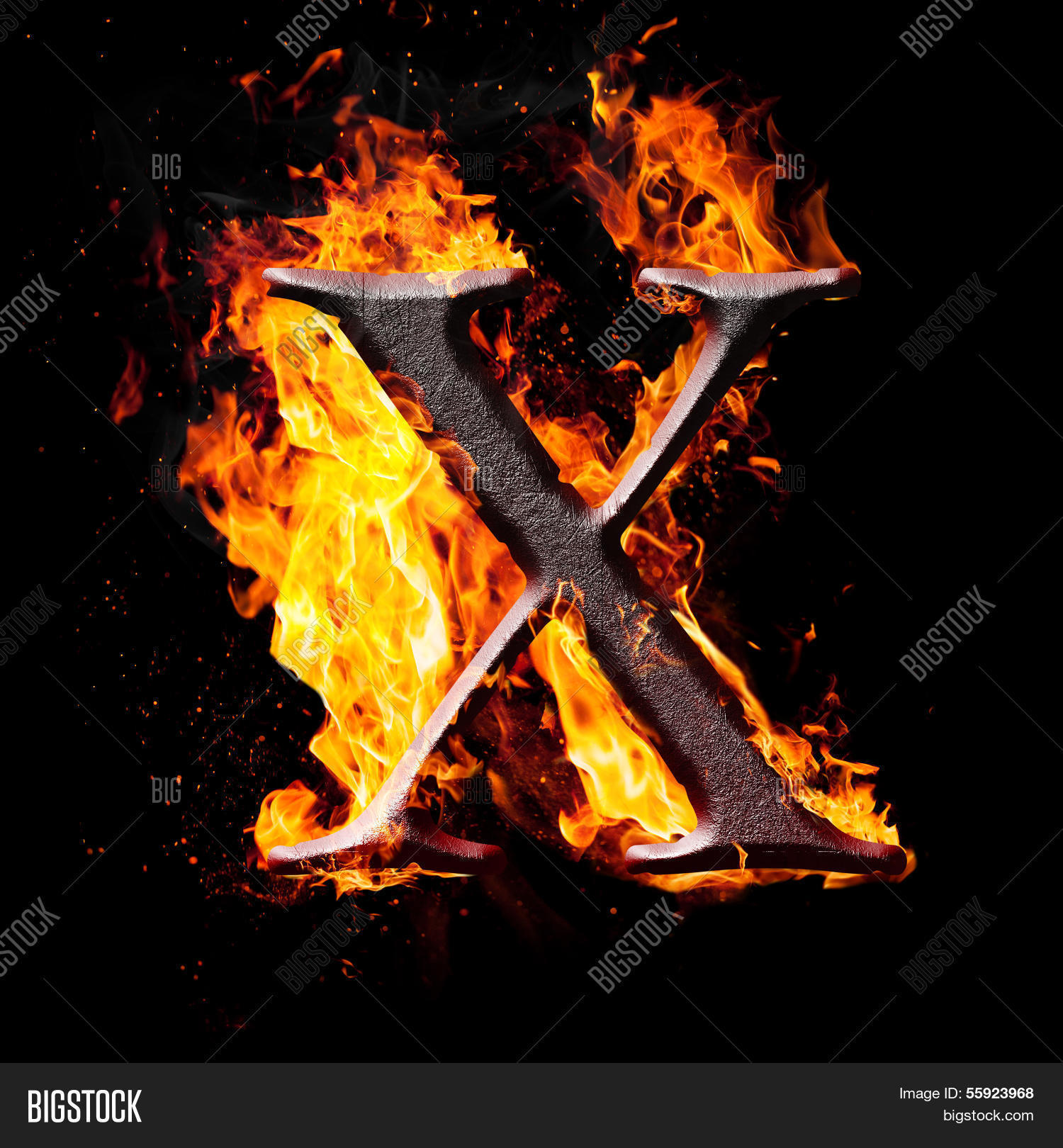 Burning Letter X