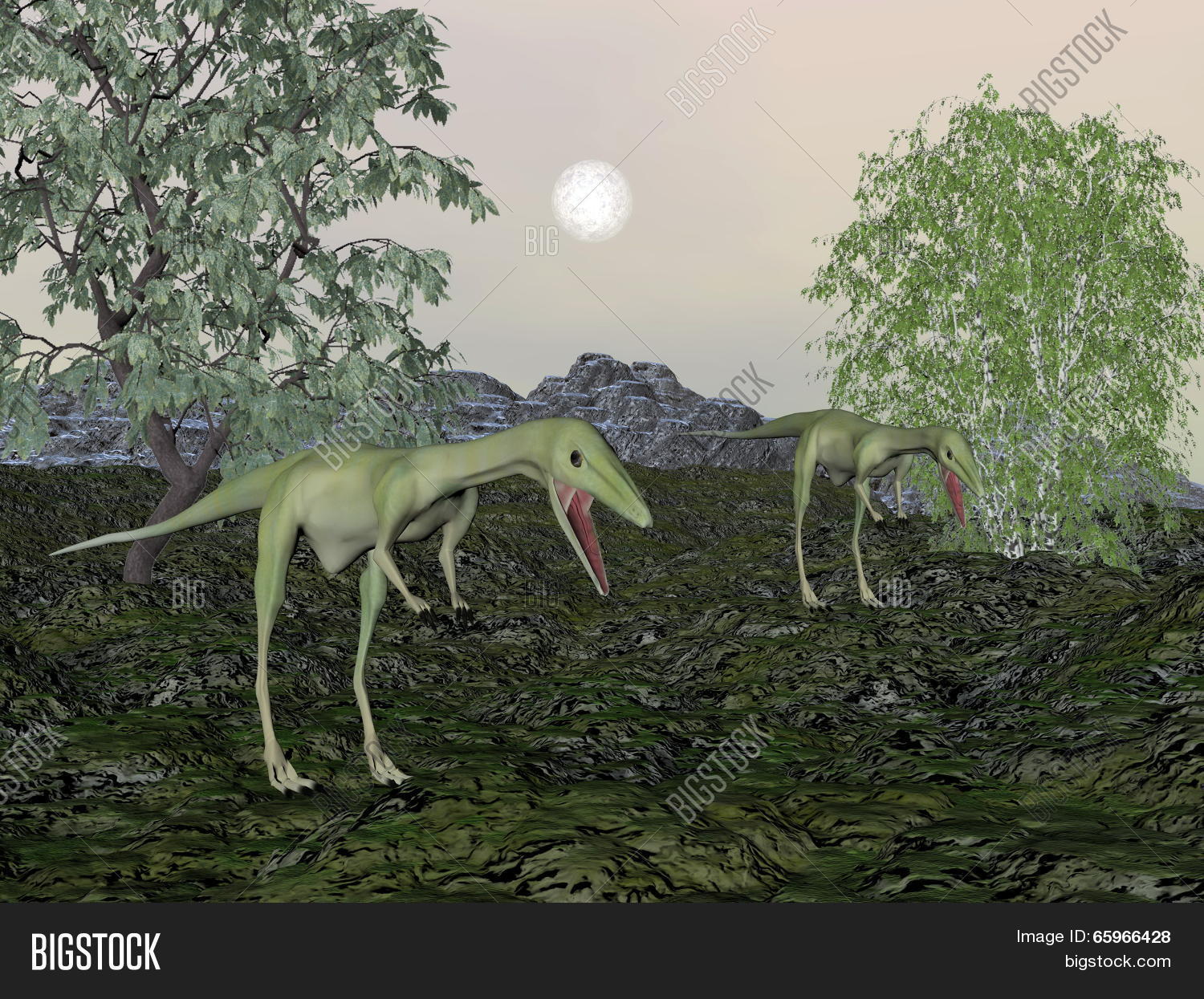 Compsognathus Dinosaur Image & Photo (Free Trial) | Bigstock
