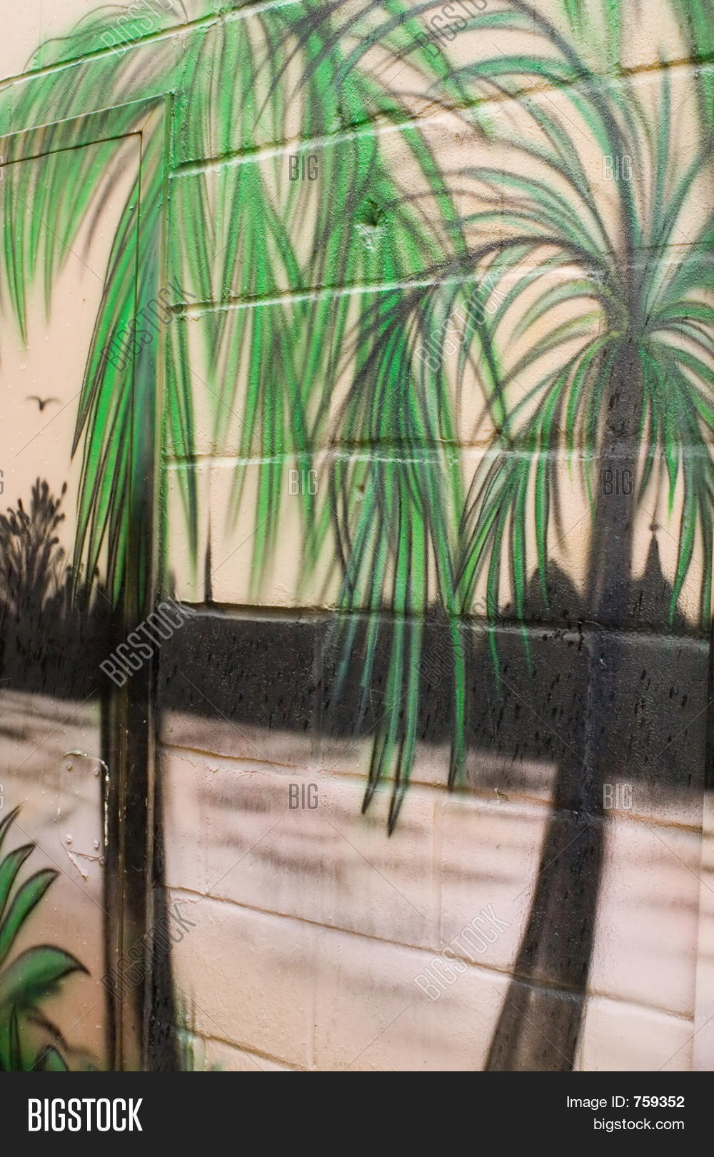 Palm Tree Graffiti Image & Photo (Free Trial) | Bigstock