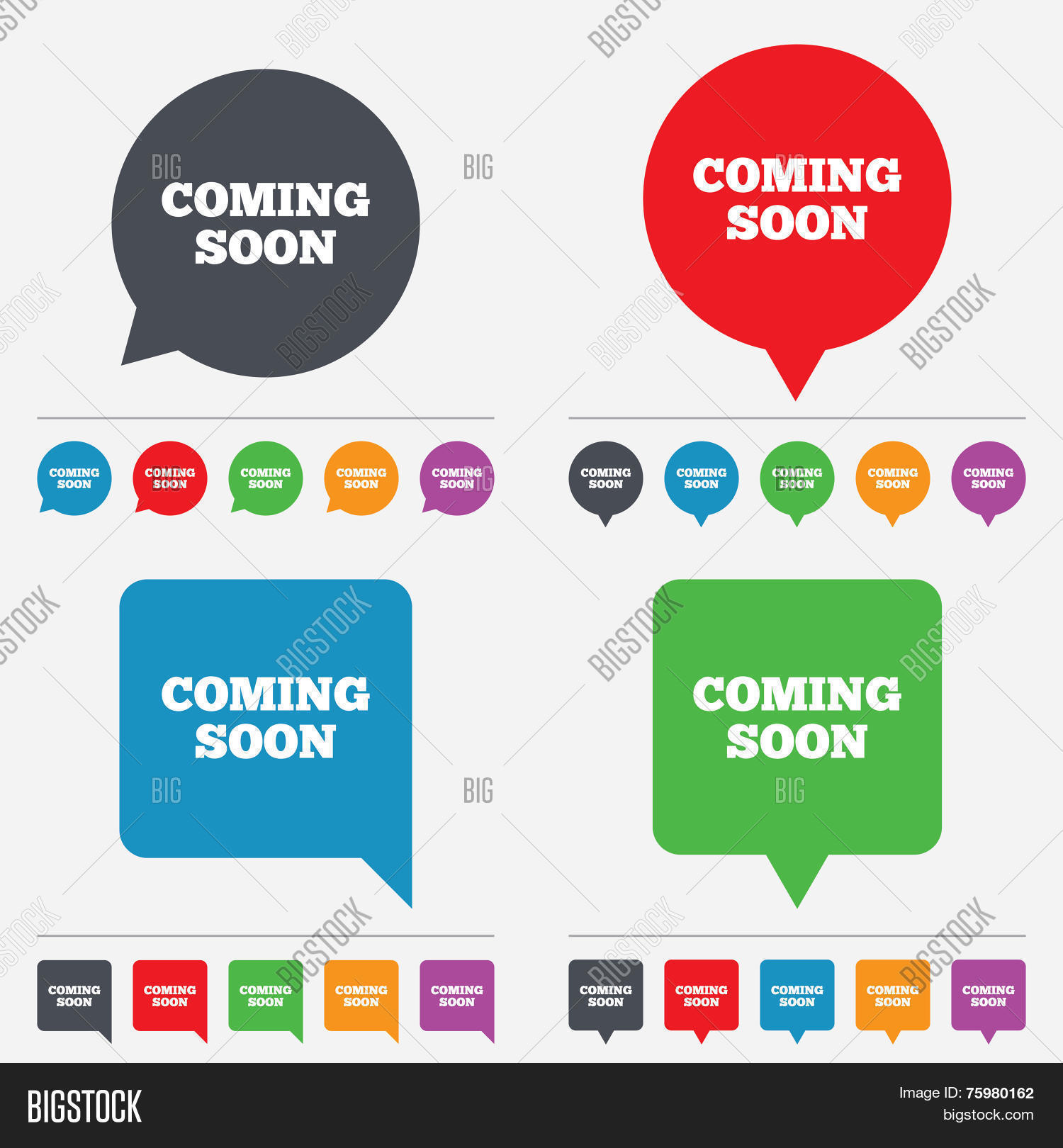 Coming Soon Icon. Vector & Photo (Free Trial) | Bigstock