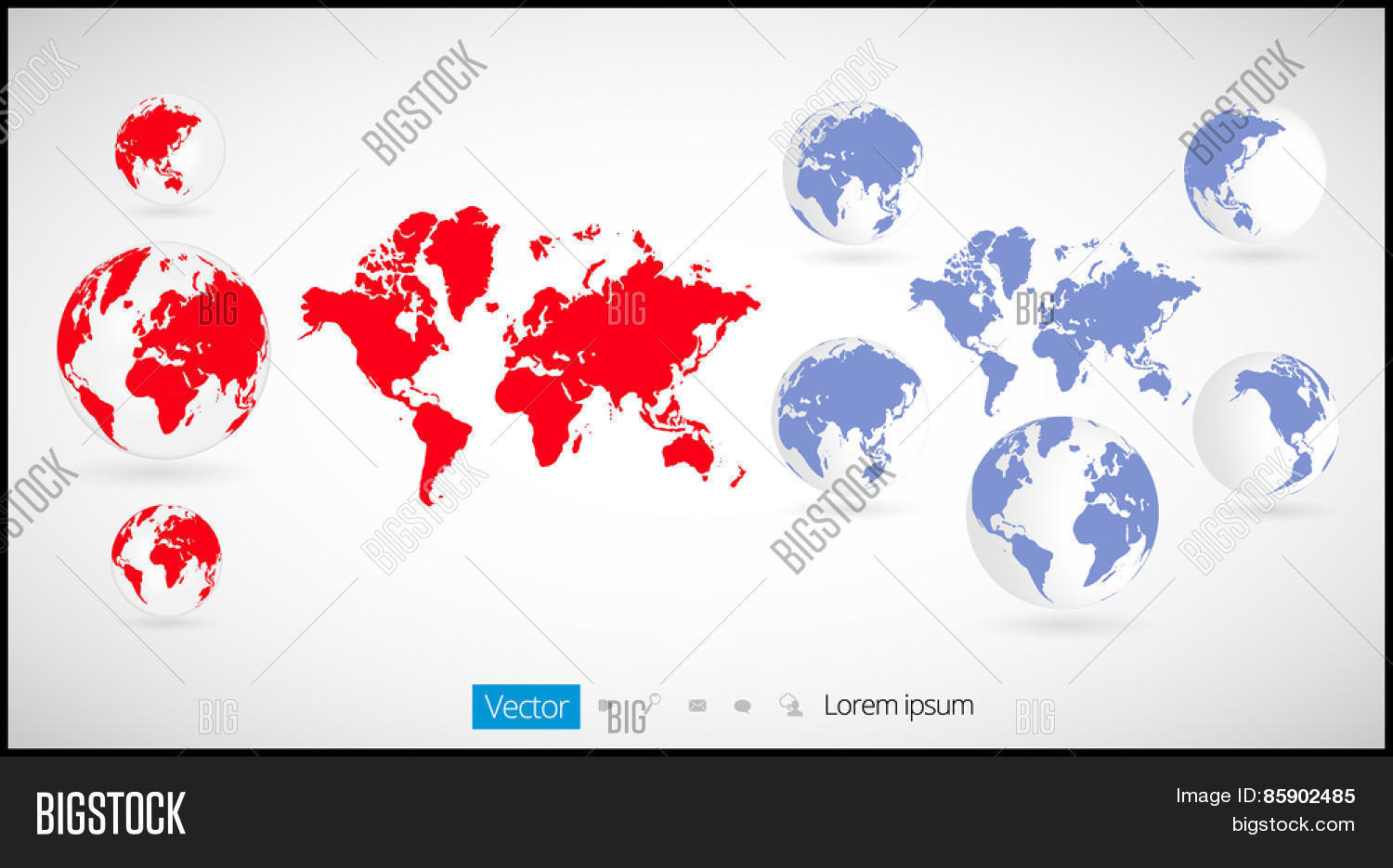 World Map 矢量图和照片（免费试用） | Bigstock