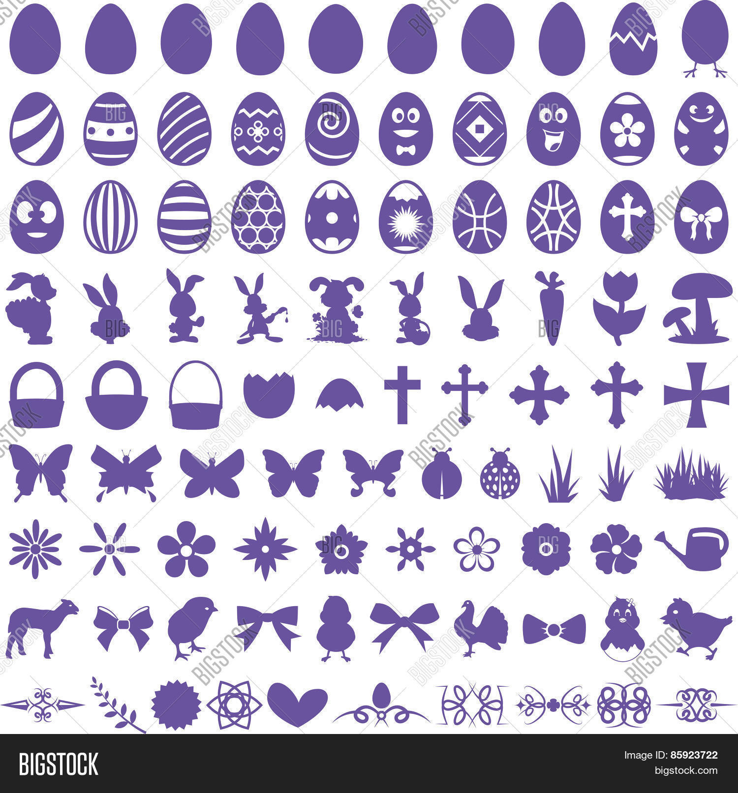 Easter Vector Shapes Vector & Photo (Free Trial) | Bigstock