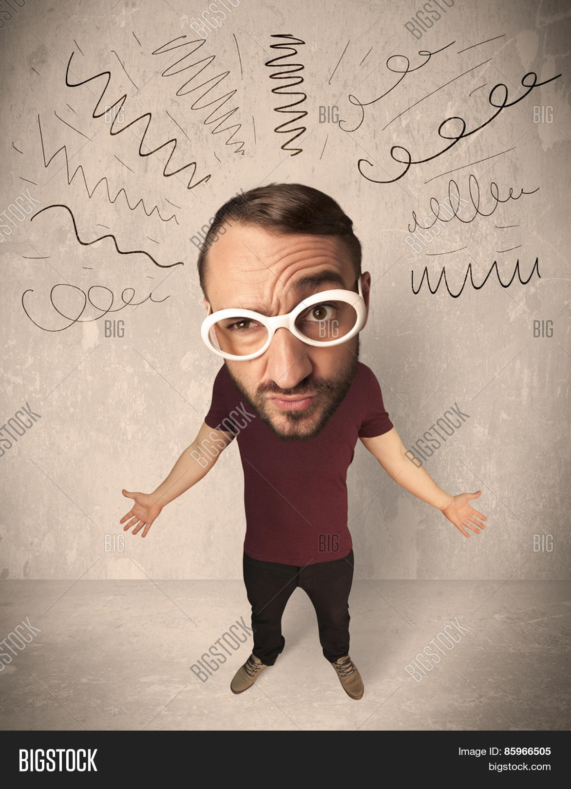 Funny Guy Big Head Image & Photo (Free Trial) | Bigstock