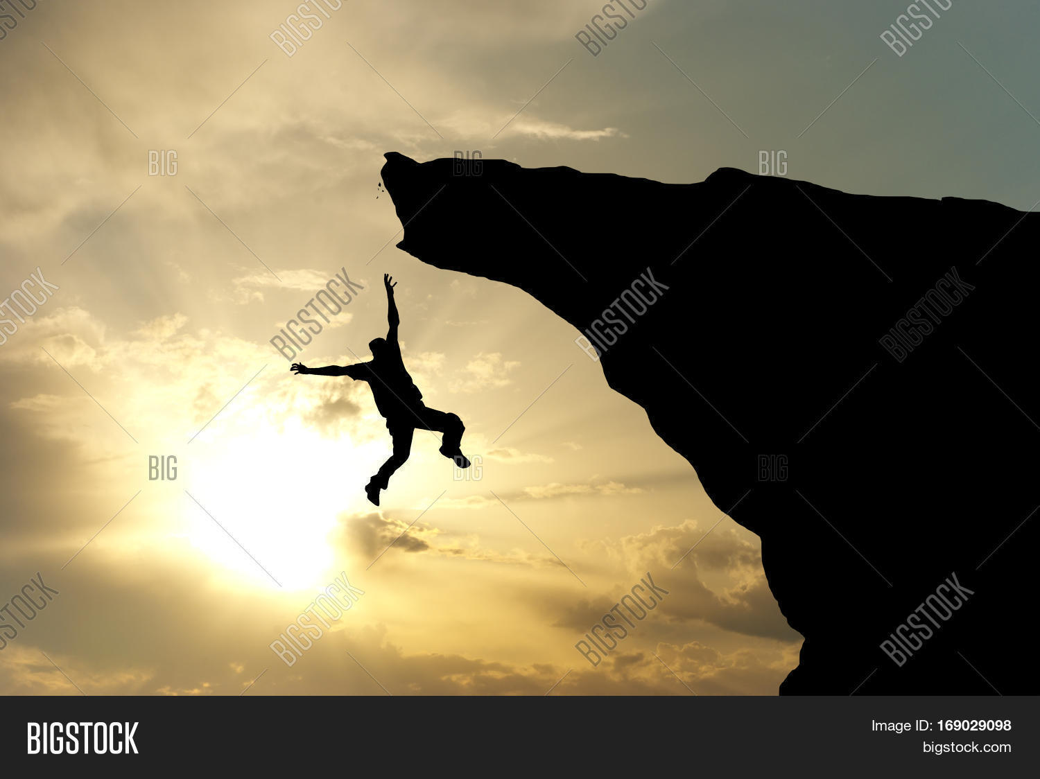 Man Falling Mountain Image & Photo (Free Trial) | Bigstock