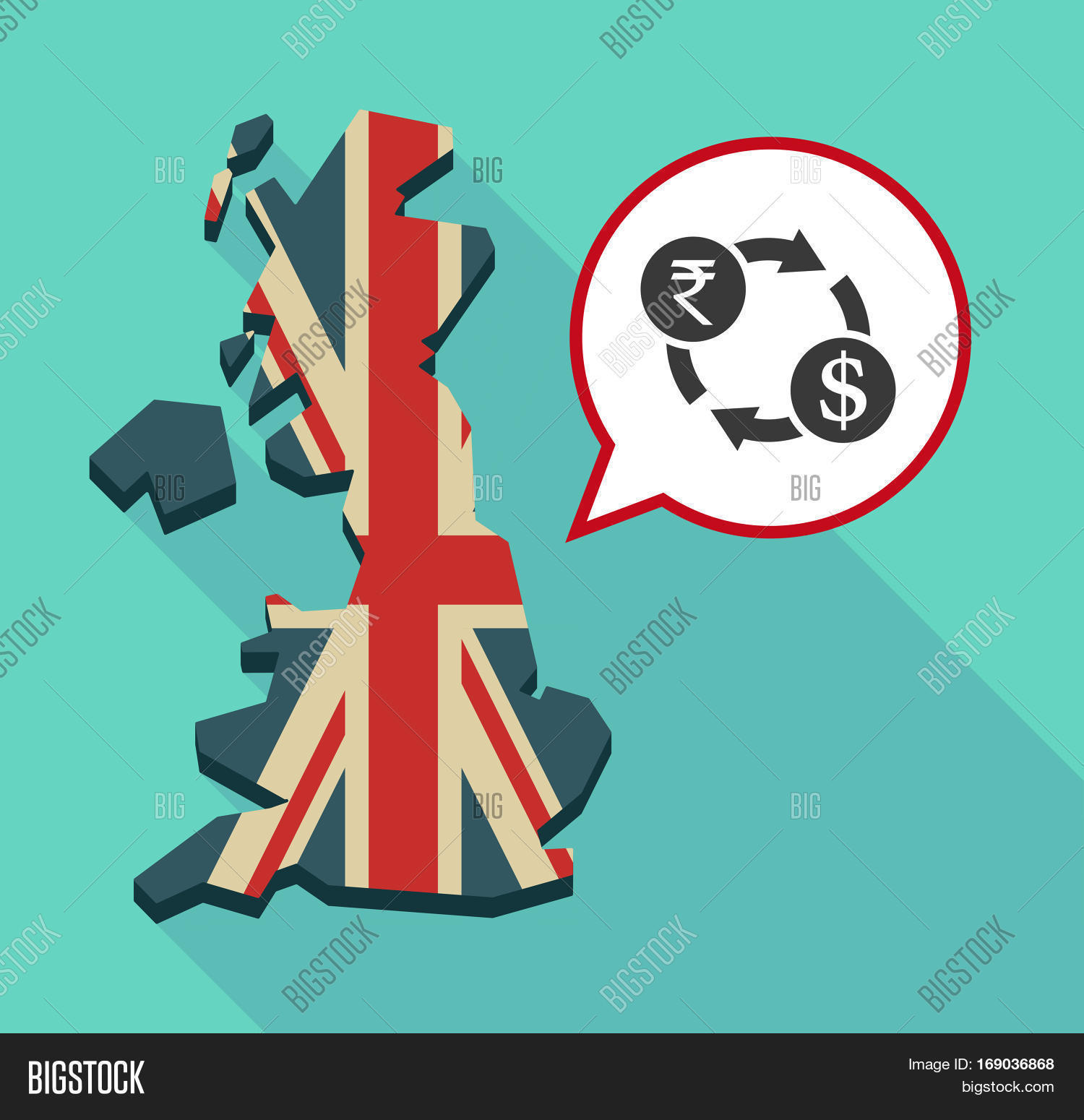 Map Uk Rupee Dollar Vector & Photo (Free Trial) | Bigstock