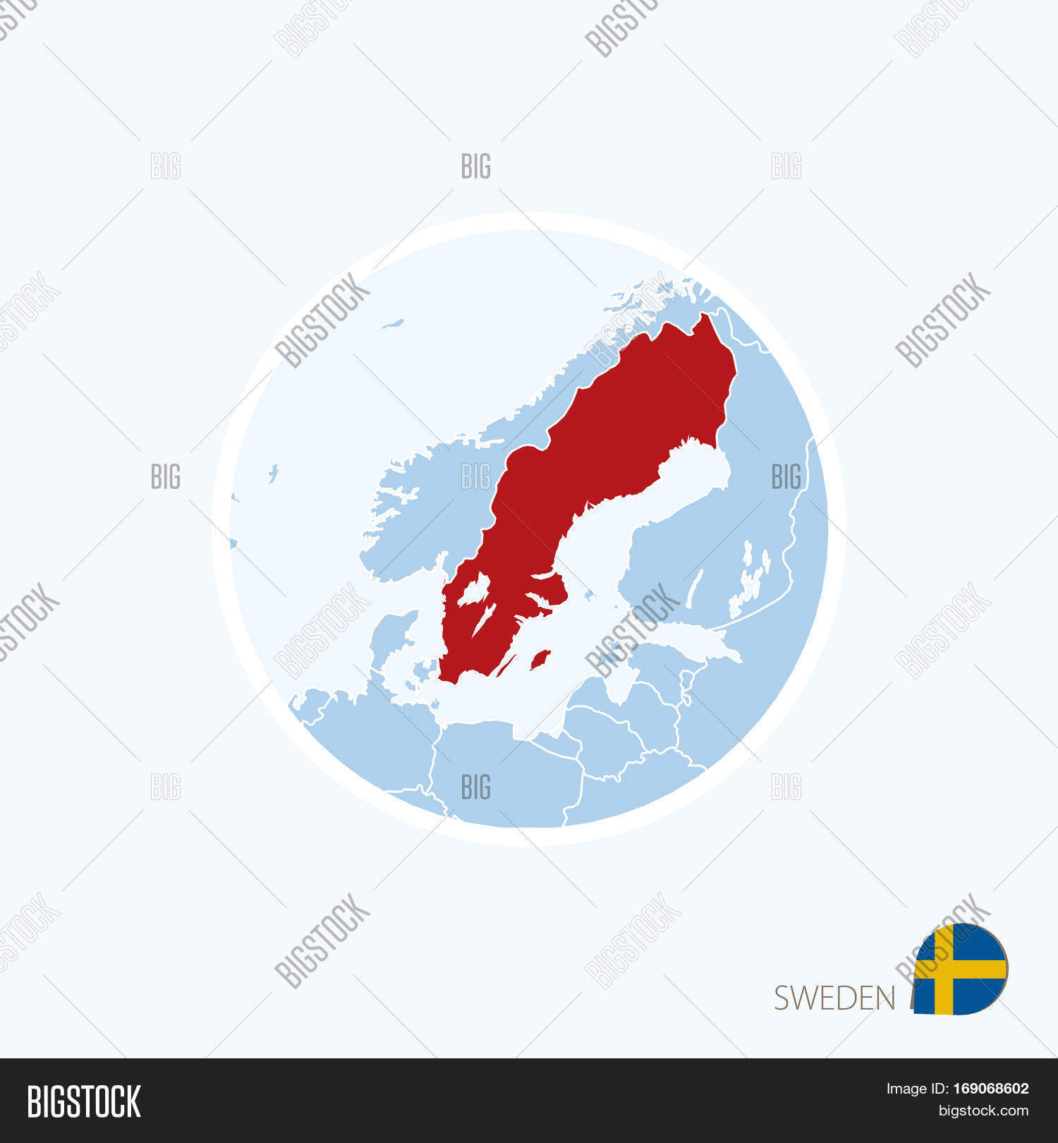 Map Icon Sweden. Blue Vector & Photo (Free Trial) | Bigstock