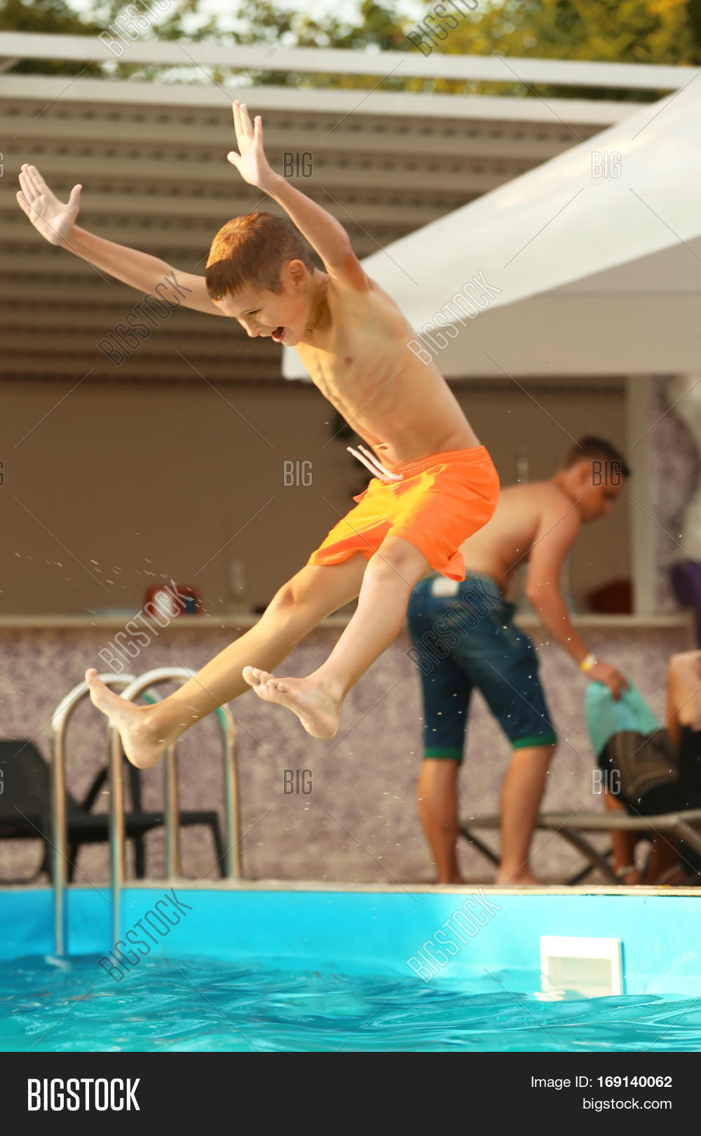 Little Boy Jumping Image & Photo (Free Trial) | Bigstock