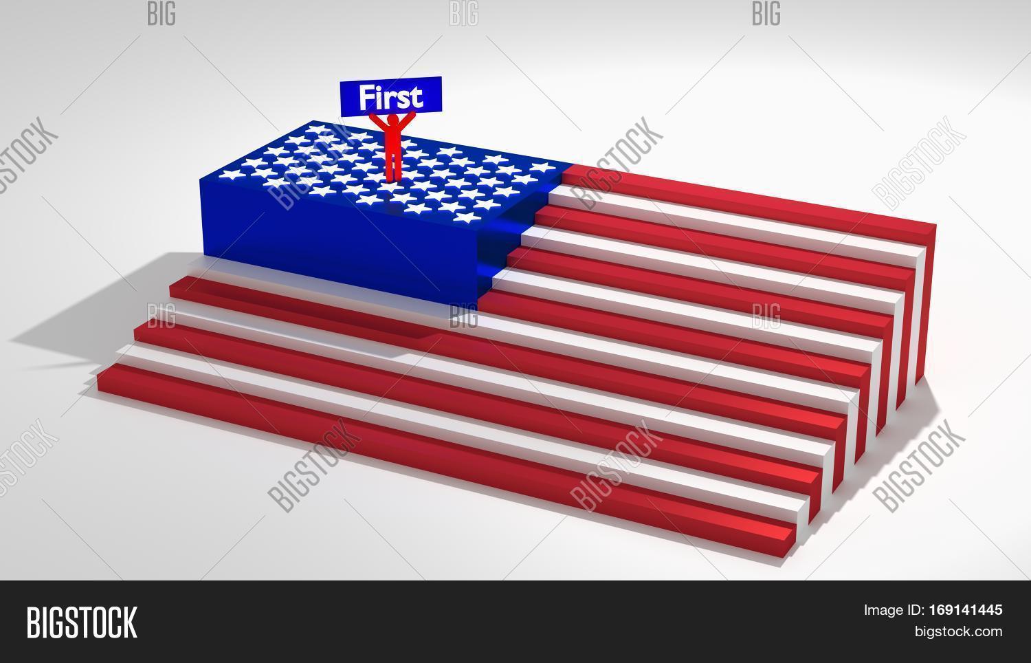 American Flag Stairs Image & Photo (Free Trial) | Bigstock