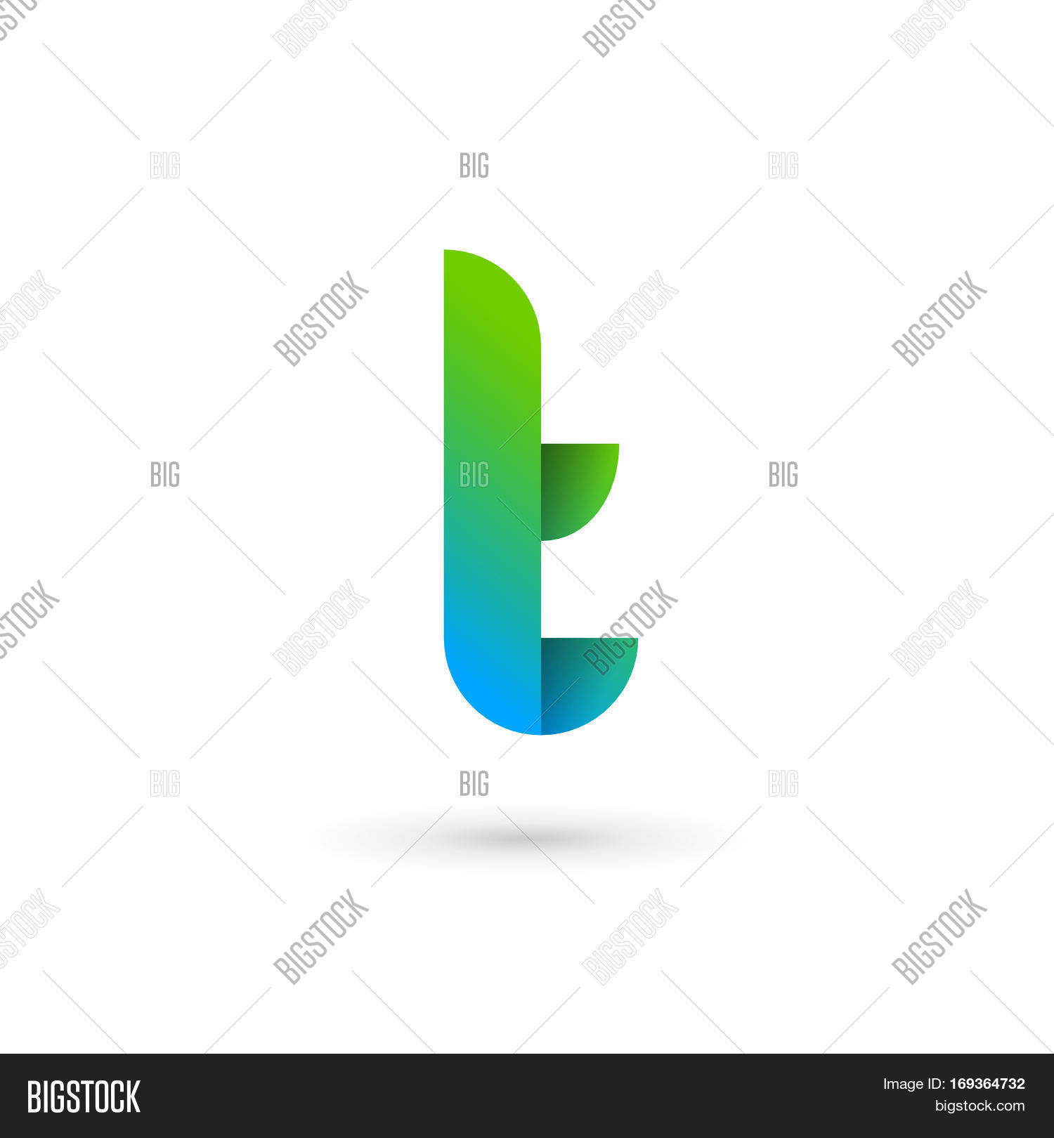 Letter T Ribbon Logo Vector & Photo (Free Trial) | Bigstock
