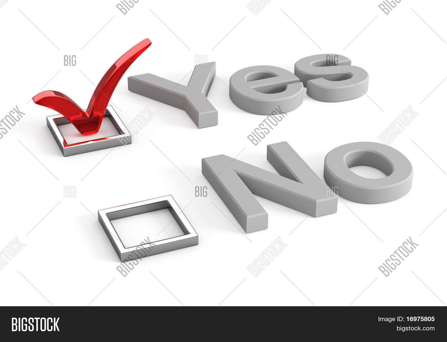 Yes No Check Boxes Image & Photo (Free Trial) | Bigstock