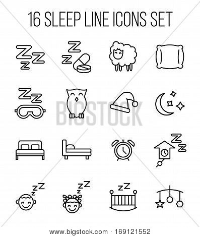 Set Sleep Icons Vector & Photo (Free Trial) | Bigstock