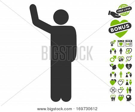 Hello Pose Icon Bonus Vector & Photo (Free Trial) | Bigstock