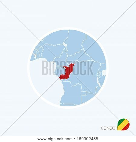Map Icon Congo. Blue Vector & Photo (Free Trial) | Bigstock