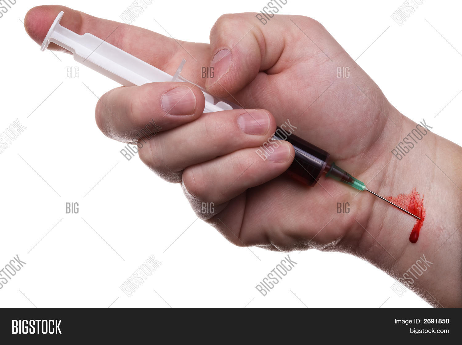 Hand, Syringe, Blood Image & Photo (Free Trial) | Bigstock