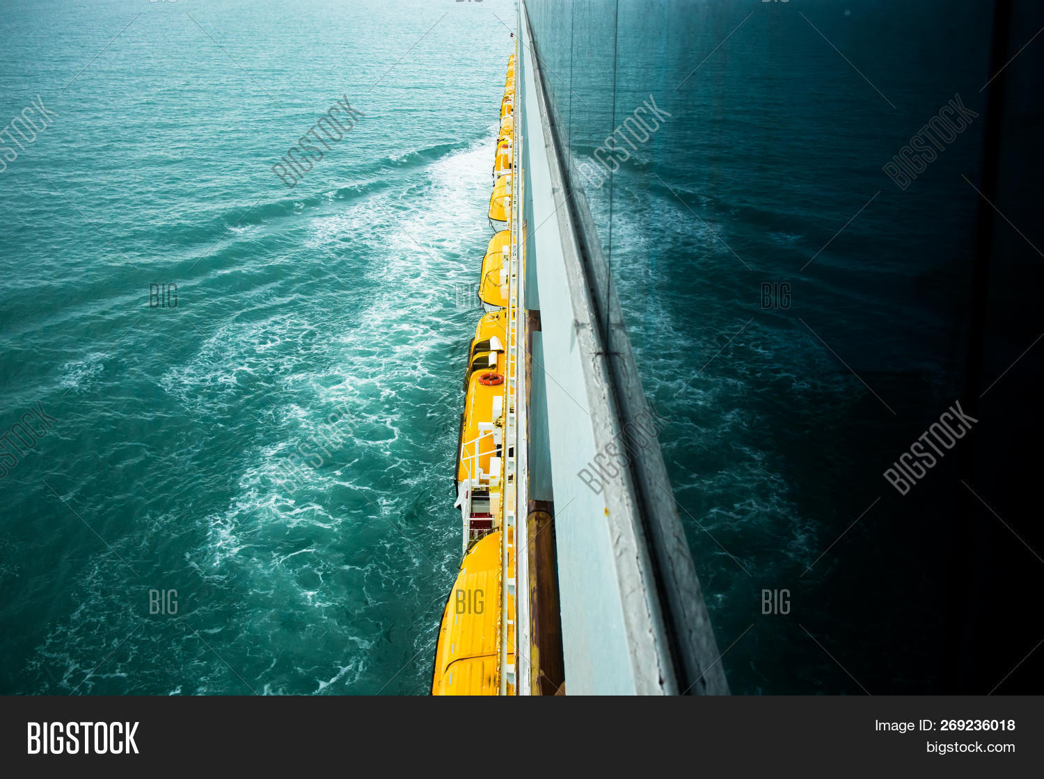 Yellow Lifeboats Upper Image & Photo (Free Trial) | Bigstock